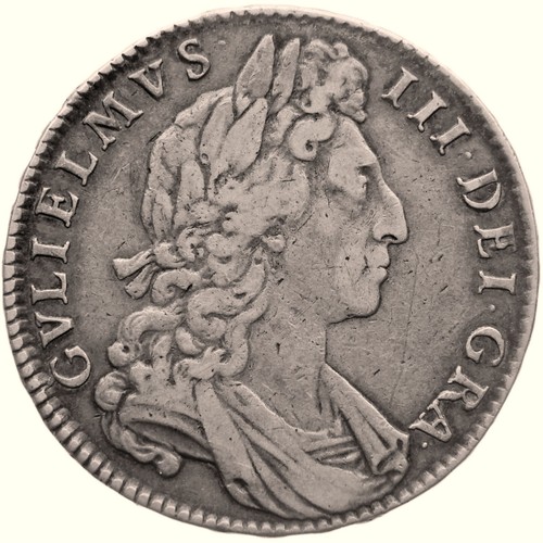 1700 Half Crown William III Coin UK Silver DVODECIMO large shields ...