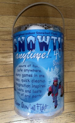 Indoor Snowball Fight SNOWTIME ANYTIME 40 pk | eBay