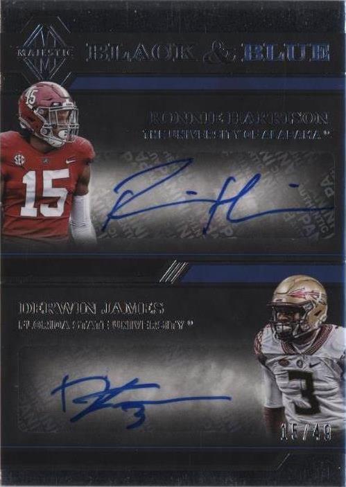 2018 Panini Majestic - Black and Blue Dual Signatures Derwin James ...