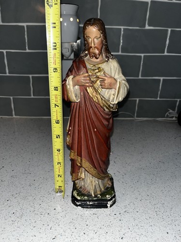 LARGE OLD VINTAGE RELIGIOUS PLASTER STATUE JESUS CHURCH ICON FIGURE | eBay