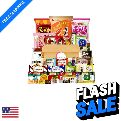 Variety Korean Snack Package - 42 Count of Favorite Chips, Cookies ...