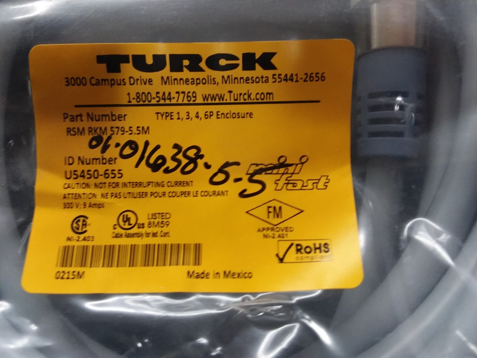 RSM-RKM-579-5.5M,TURCK,RSM RKM 579-5.5M U5450-655 | eBay