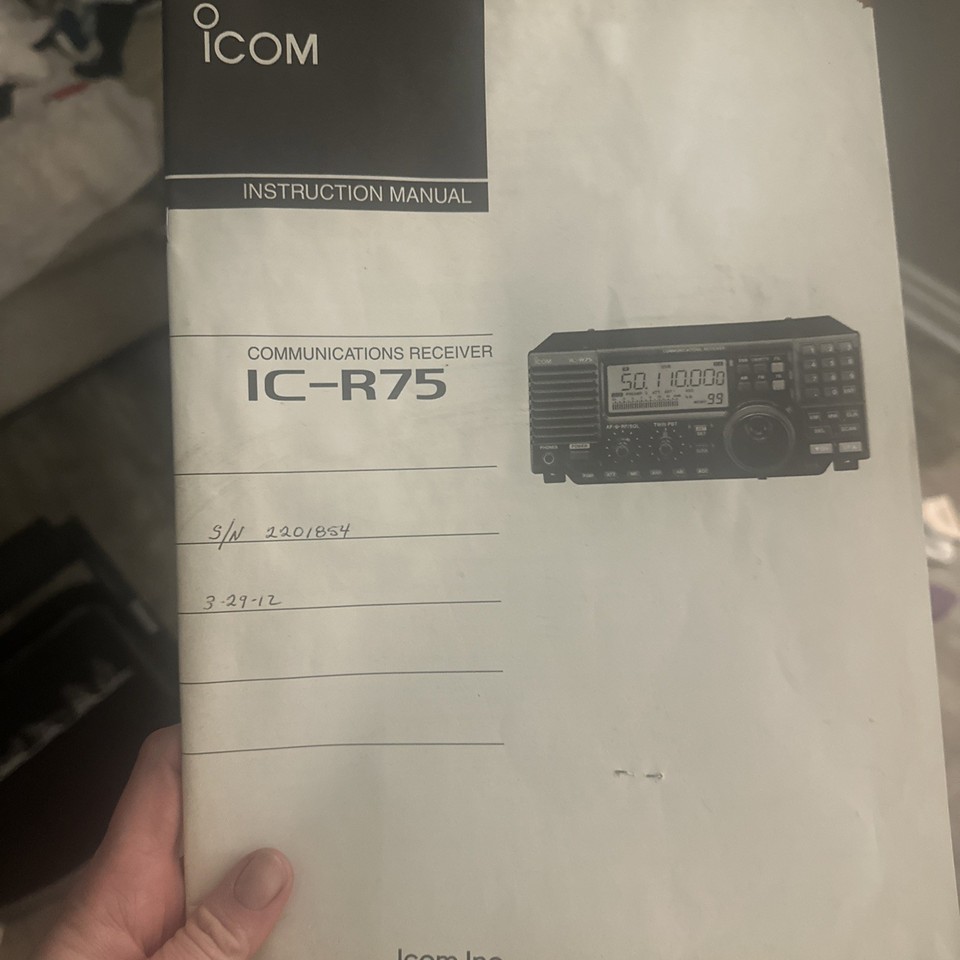 ICOM IC-R75 Communications Receiver Tested DSP Installed Serial Number ...