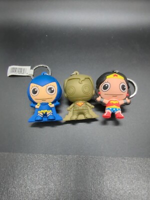 DC Minifig Keychains Raven, Superman, Wonder Woman | eBay