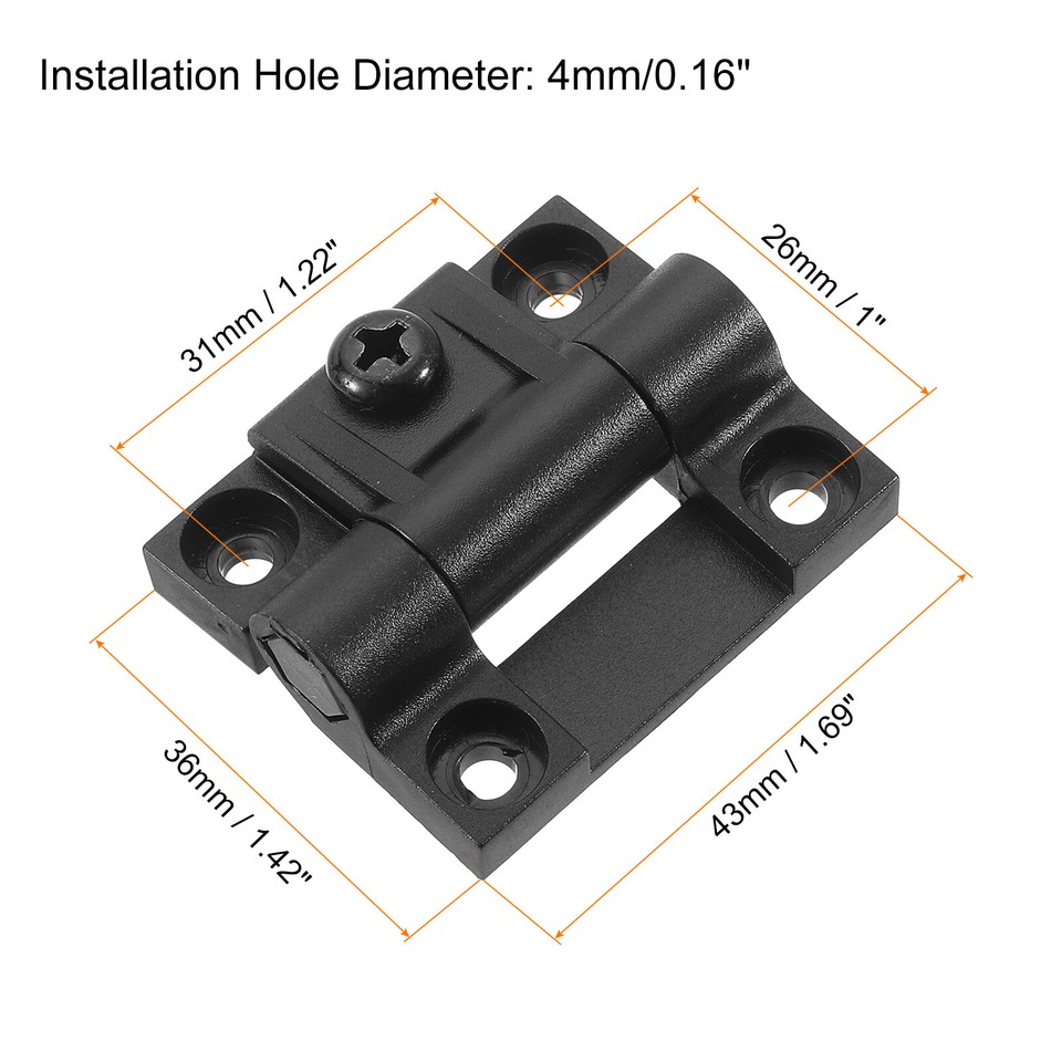 4Pcs Adjustable Torque Hinge, Plastic Adjustable Position Control ...
