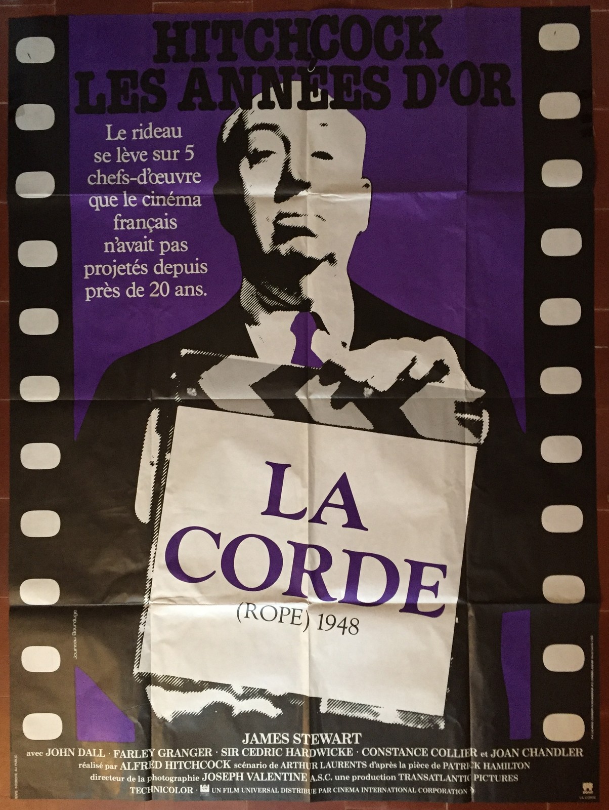 LA CORDE The Rope Alfred Hitchcock James Stewart 120X160Cm | eBay