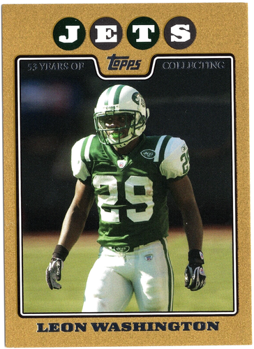 2008 TOPPS GOLD LEON WASHINGTON #105 NEW YORK JETS /2008 | eBay