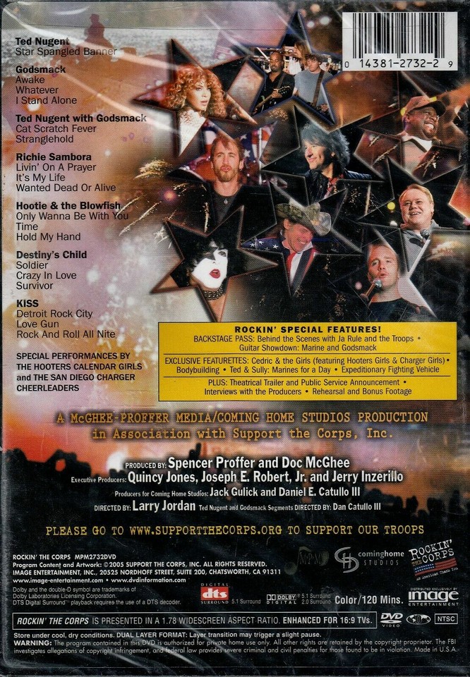 New DVD- Rockin' the CORPS - Godsmack, Hootie & the Blowfish, KISS, Ted ...
