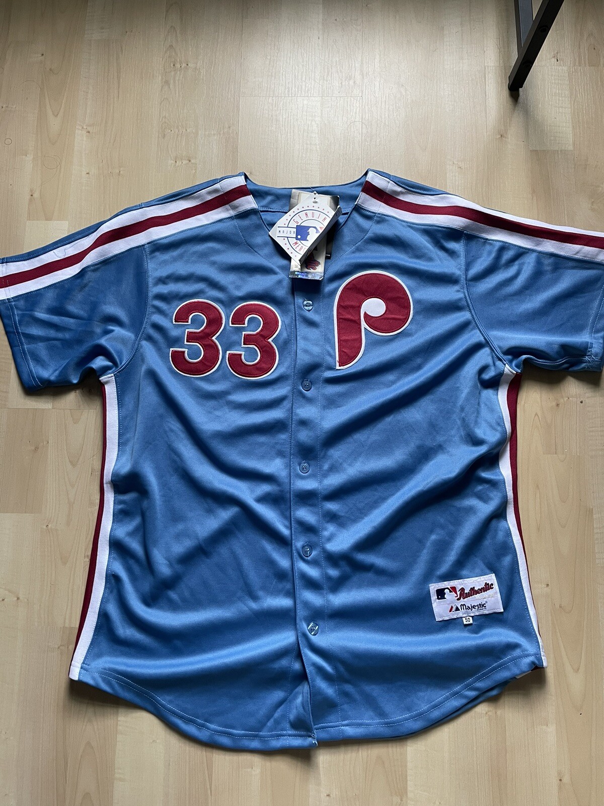 MLB Phillies Powder Blue Jersey Majestic Authentic Cliff Lee | eBay