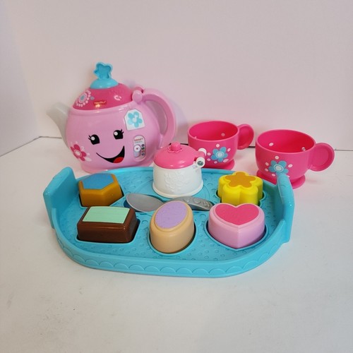 2016 Fisher-Price Talking Teapot-Laugh & Learn Tea Set-Tray Cakes Tea ...