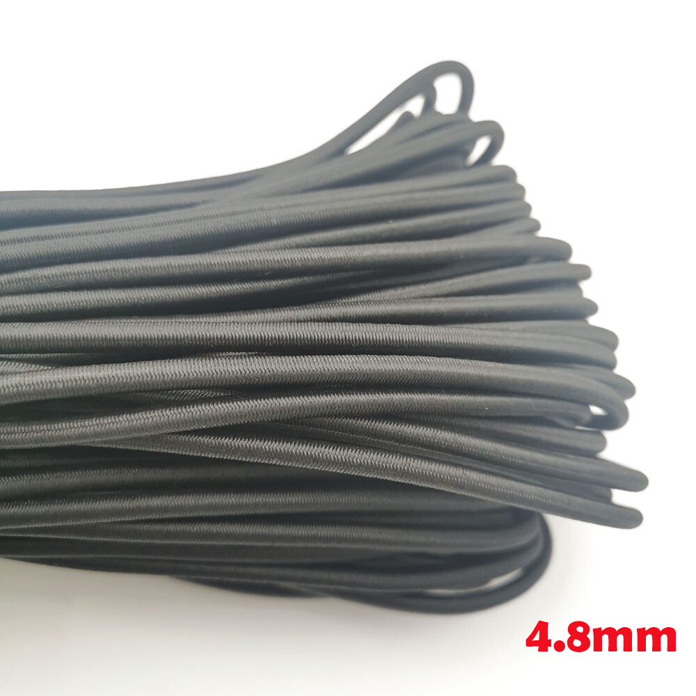 1/3/5 Meters White Black Round Elastic Cord 1mm-48mm DIY Craft Sewing ...