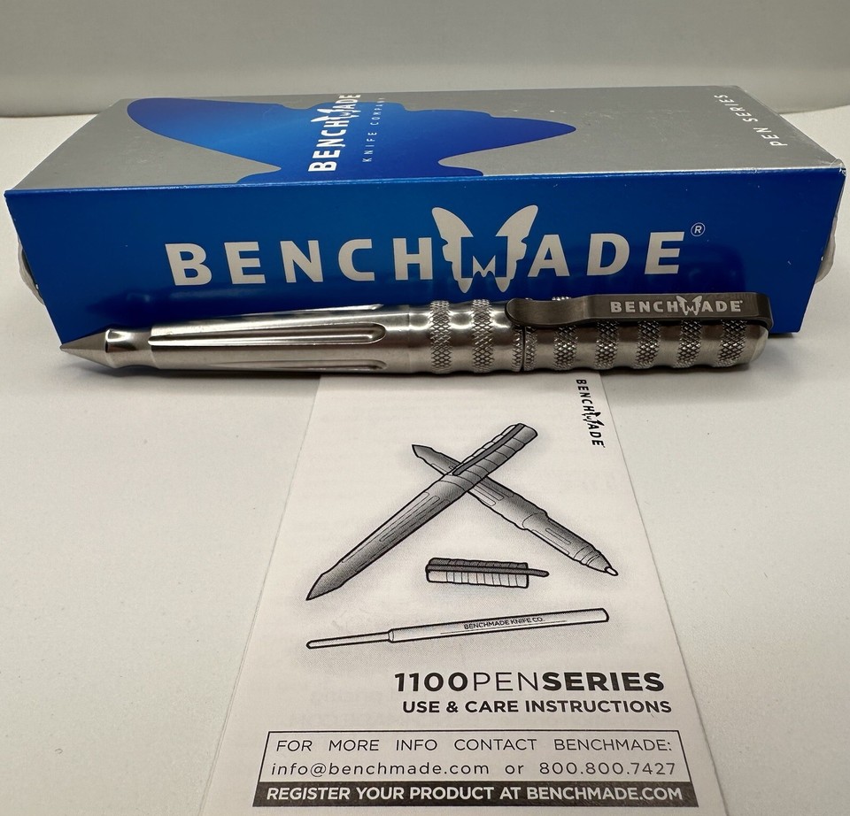 Benchmade Tactical Pen Stainless With Blue Ink 1100-3 | eBay