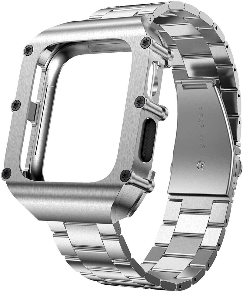 Apple Watch Case Band Stainless Steel Metal 38/40/42/44mm Iwatch 6 SE 5 ...