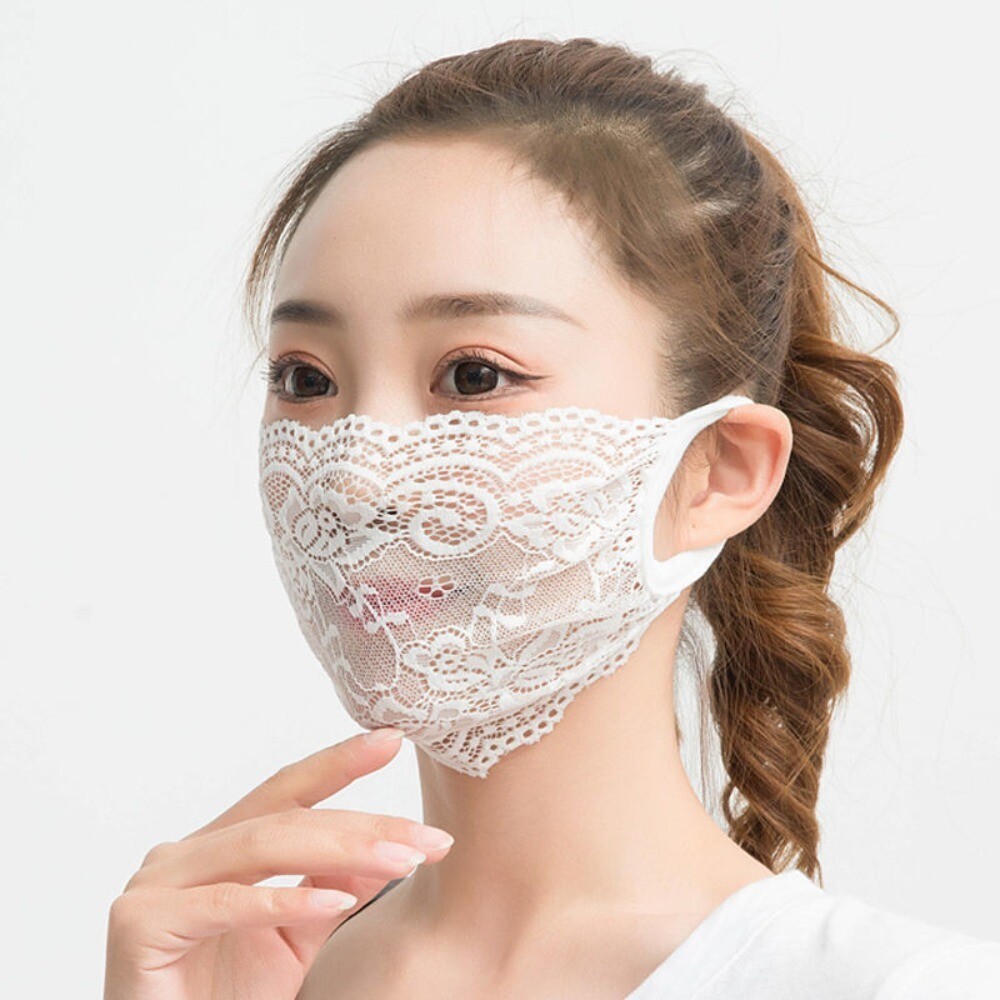 Texture Fine Sunscreen Mask Lace Wearing Cool Feeling Mask Mesh Mask | eBay