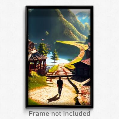 Pixel Art Poster - Glossy Country (8 Bit Psychedelic Trippy Video Game ...