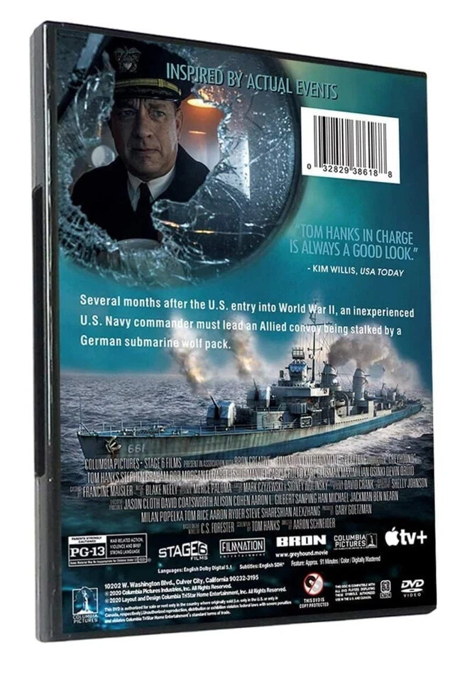Greyhound (WW2) 2020 DVD Region 1 New Sealed Tom Hanks Free Delivery ...