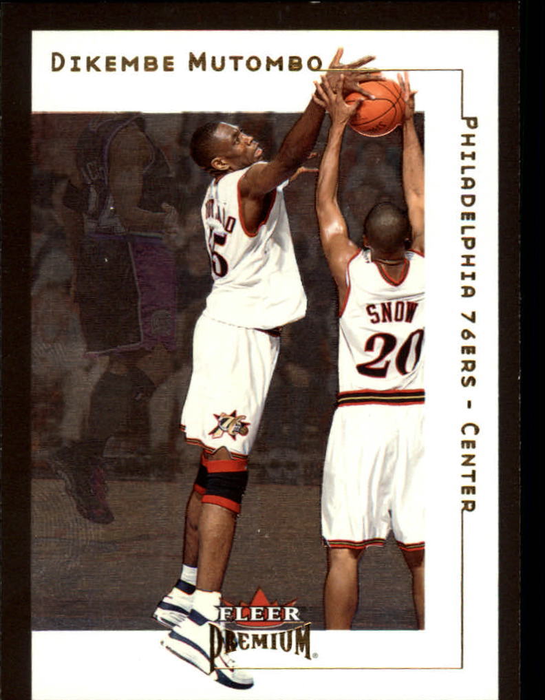 2001-02 Fleer Premium Philadelphia 76ers Basketball Card #36 Dikembe ...