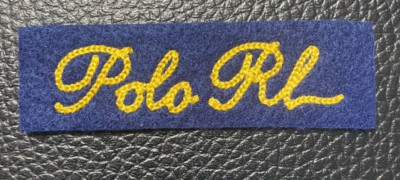 Genuine American PRL "Full Name Signature Logo" Fabric Embroidered ...