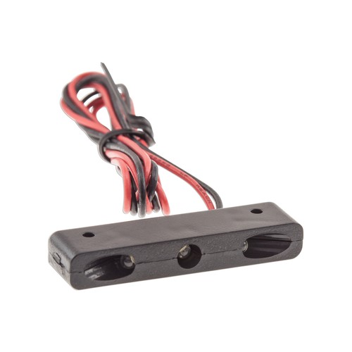 White Black 2x 15-508 LED Strip Universal Motorcycle Flasher Surface ...