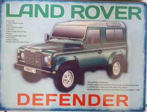 Landrover Defender design metal sign 30cm x 40cm | eBay