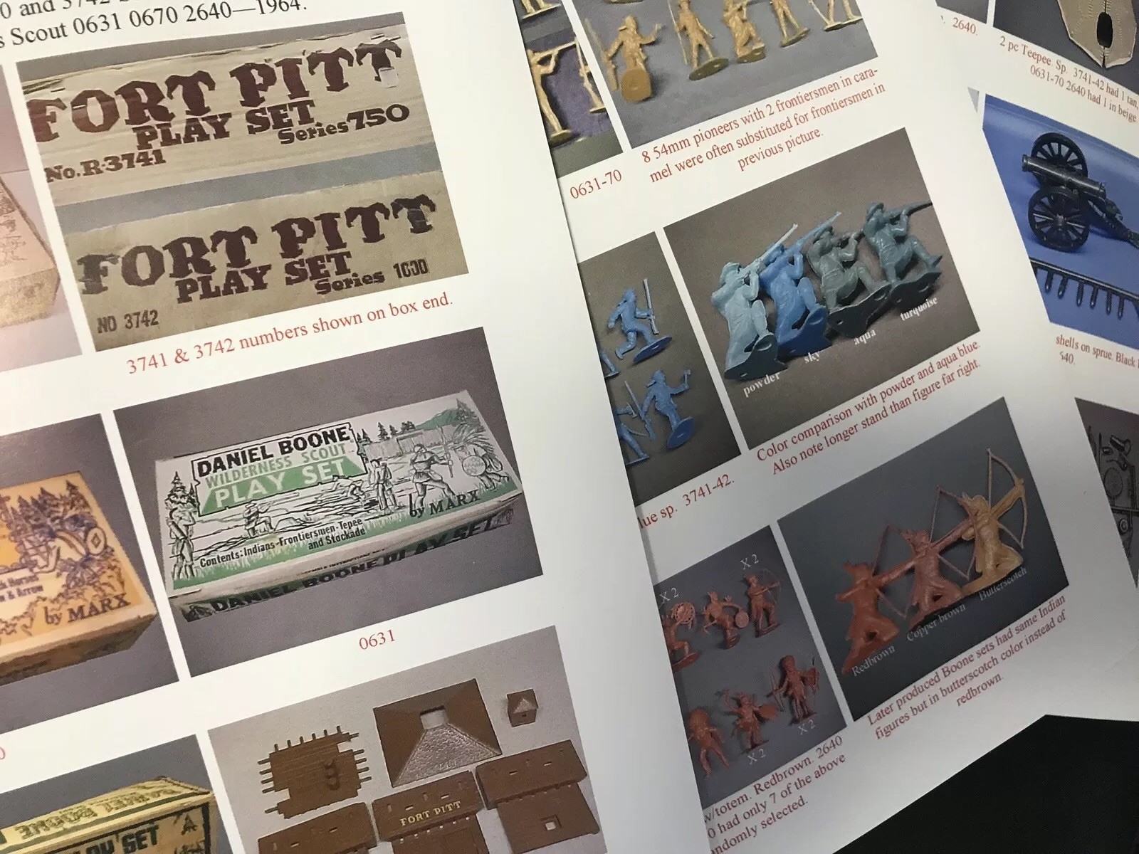 Guide for Marx Fort Pitt 3741 3742&Daniel Boone Playsets 0631 0670 2640 ...