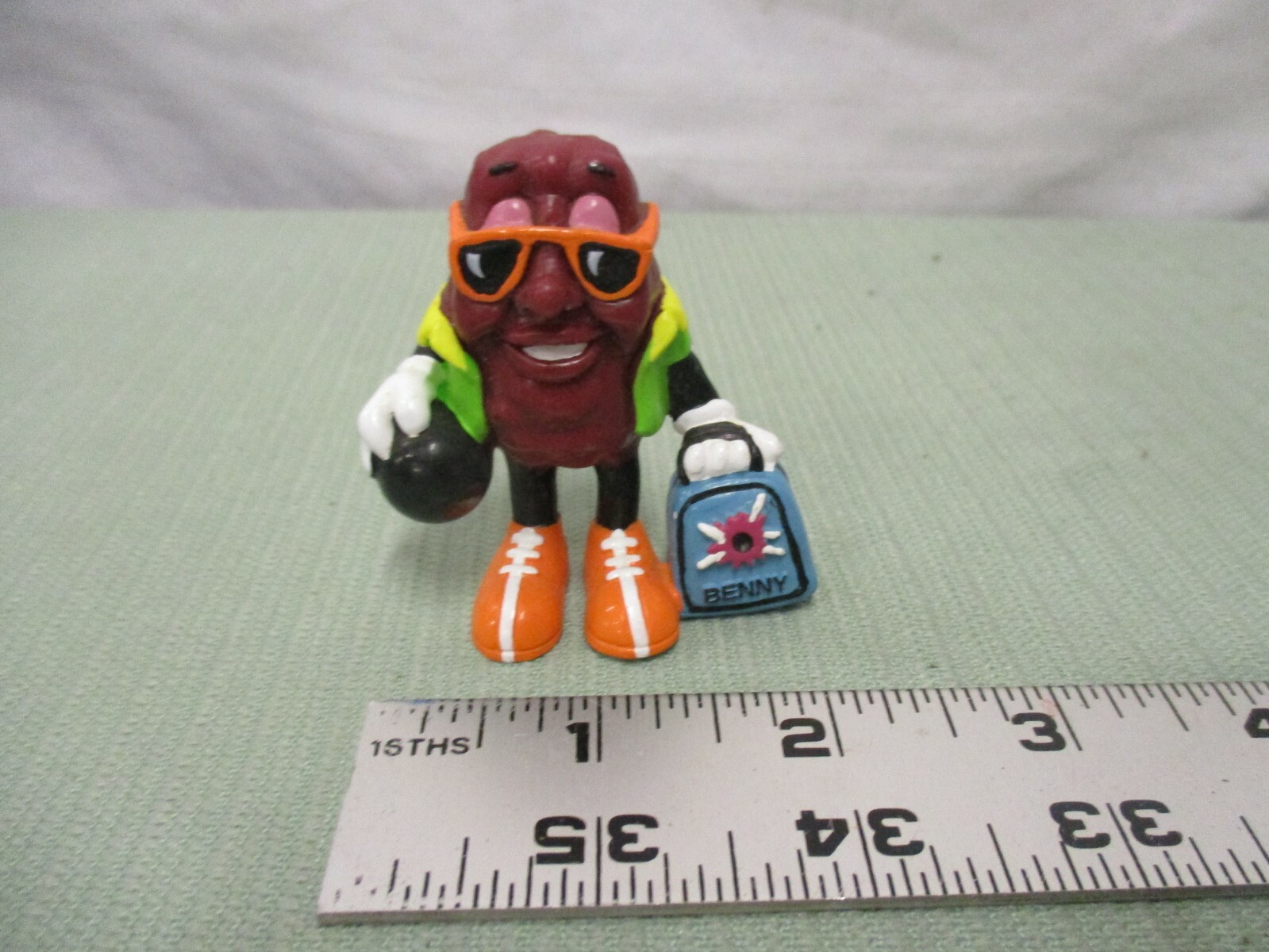 California Raisins Vintage Benny bowling character action figure doll ...