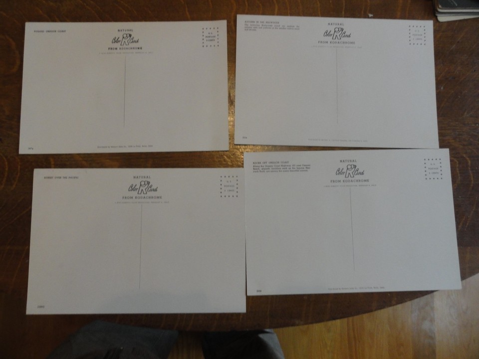 4 UNUSED Oversized 9"x6" ColorRCard KODACHROME Postcards - California ...
