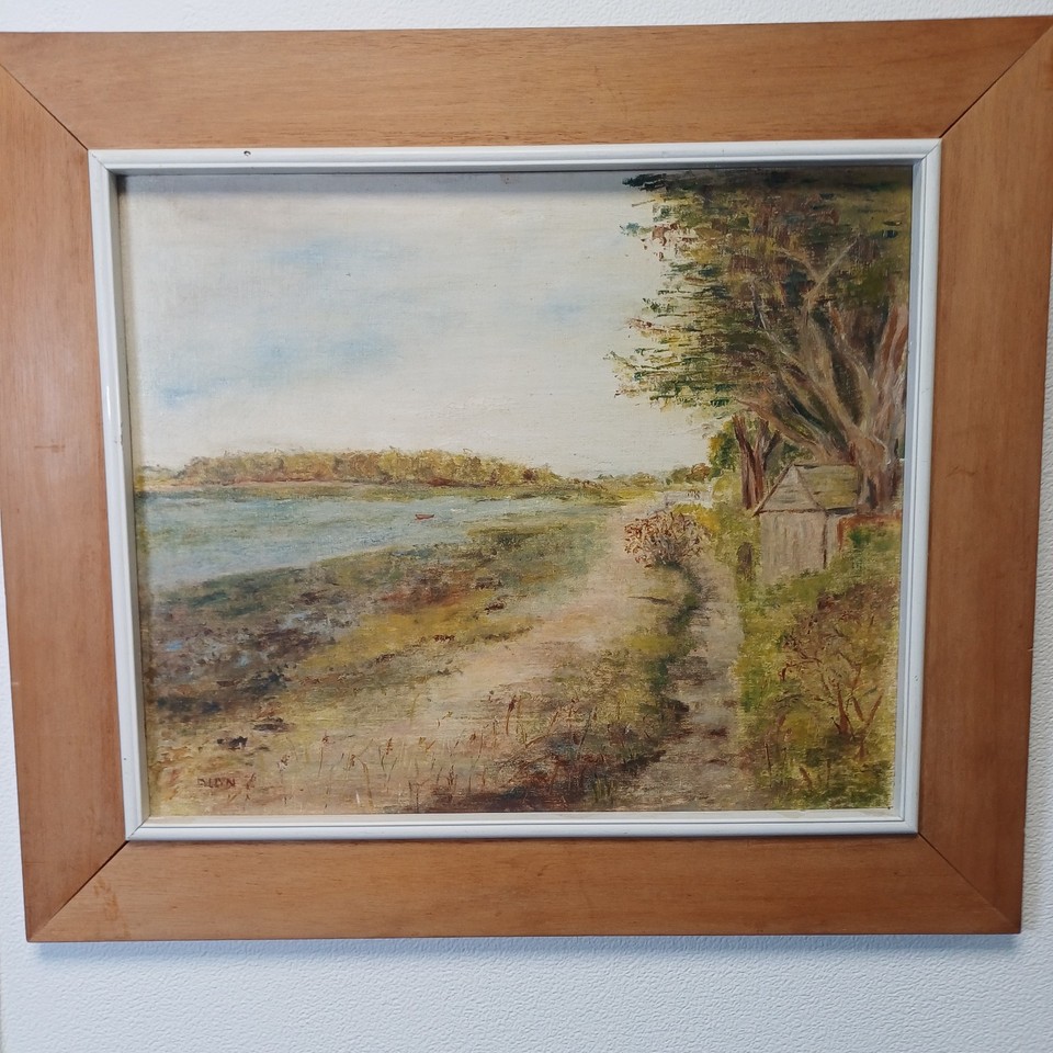 Fine Vintage Oil on Board - Emsworth to Warblington Coast - Signed ALYN ...