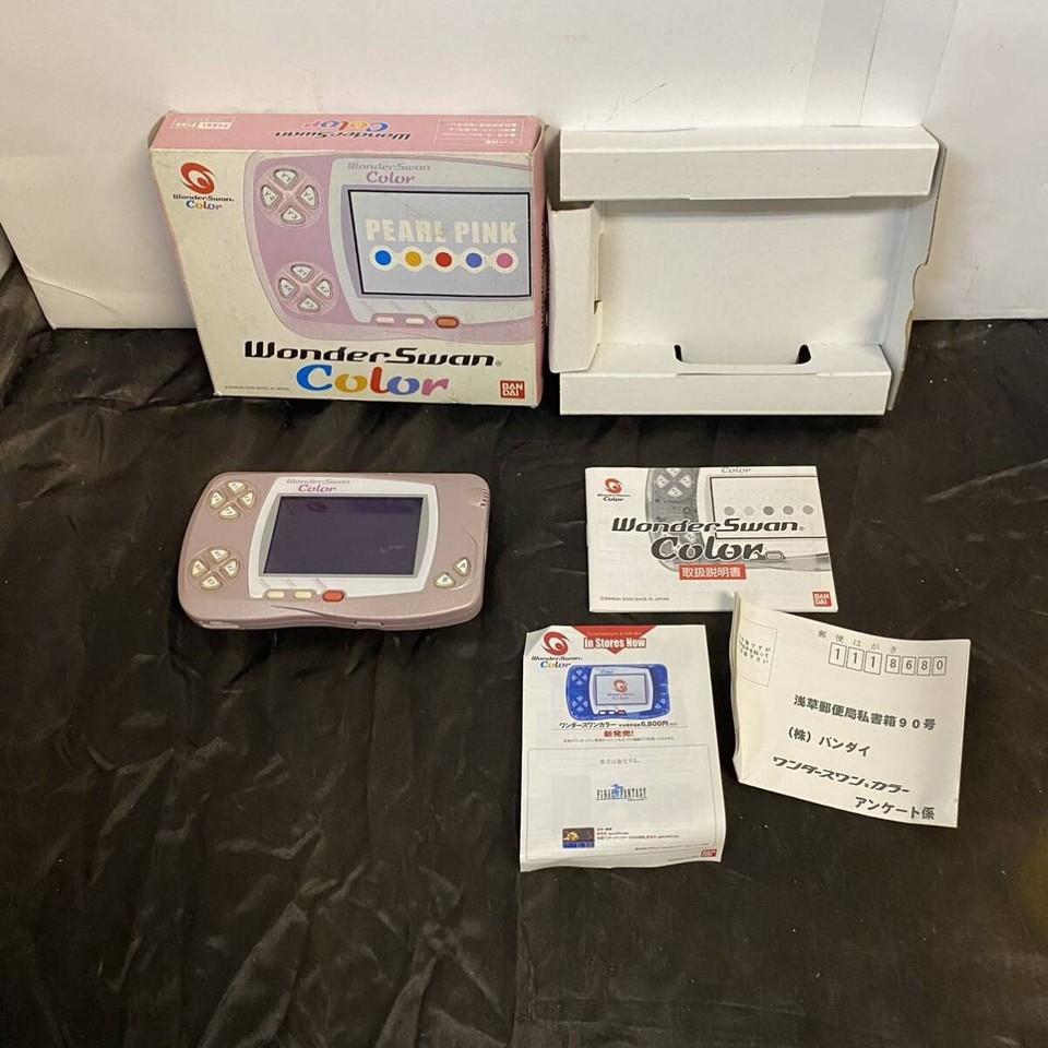 Bandai WonderSwan Color Console Pearl Pink With Box Manual Junk Japan ...