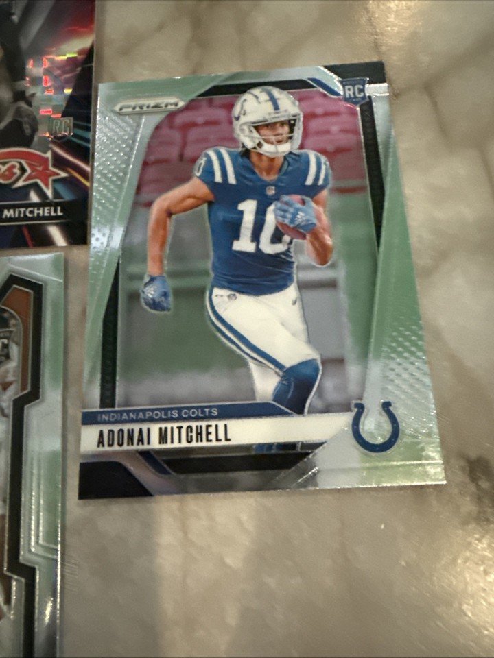 Adonai Mitchell Autograph Card Numbered 21/35 And 4 Cards | eBay