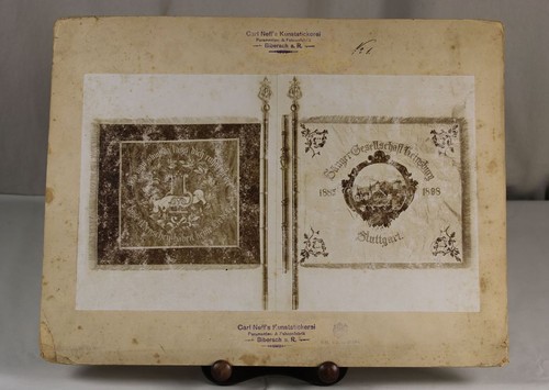 A19/ Flag Design Drawing/Photo on Cardboard, C. Neff - Singer Ges ...