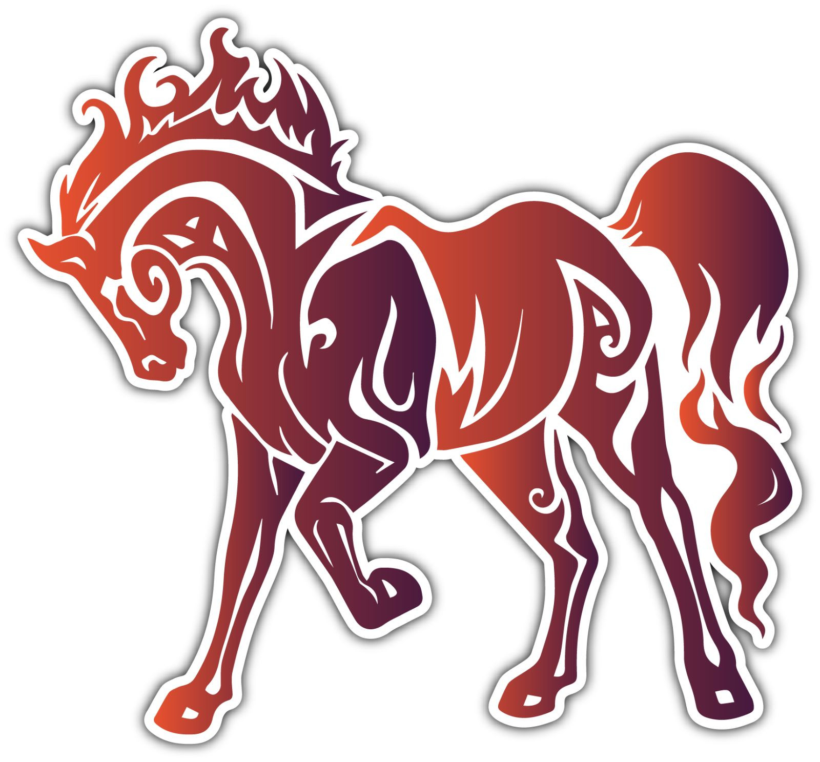 Horse Tribal Mustang Car Bumper Vinyl Sticker Decal 5"X4" | eBay