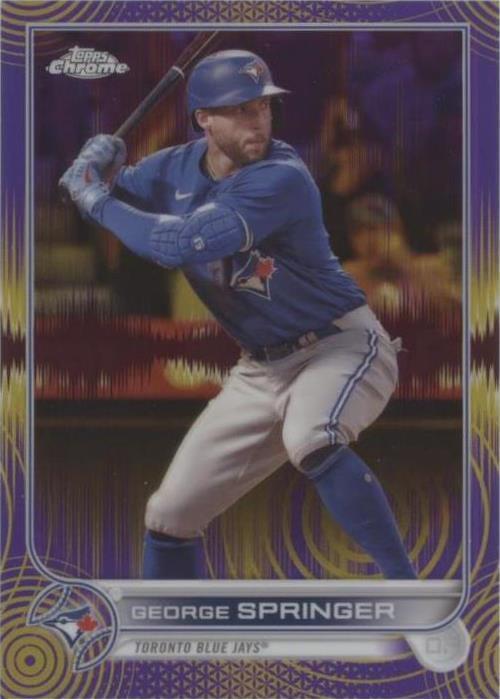 2022 Topps Chrome Sonic - George Springer #214 Purple & Yellow Sonic ...