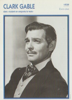 CLARK GABLE (fiche 13 x 17,7 cm) - collection : "PORTRAIT DE STARS" | eBay