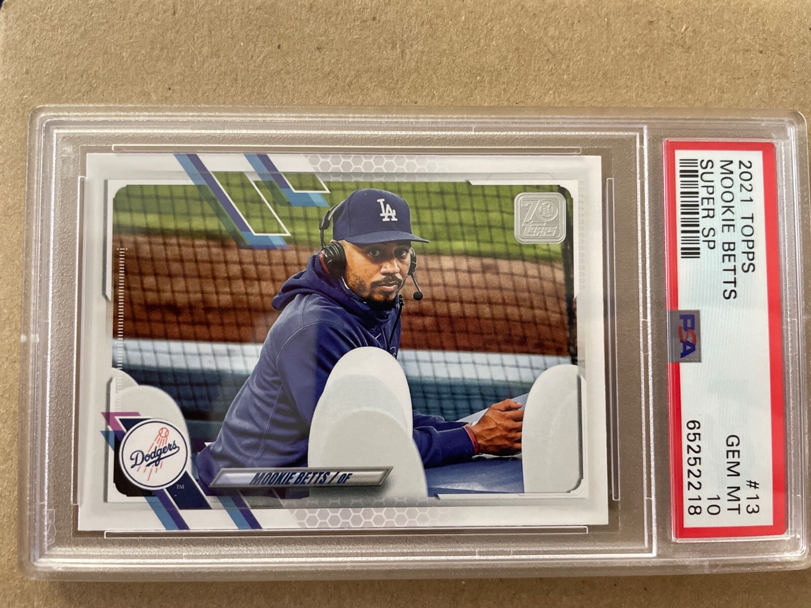 2021 TOPPS SERIES 1 #13 MOOKIE BETTS SUPER SHORT PRINT SSP psa 10 mint ...