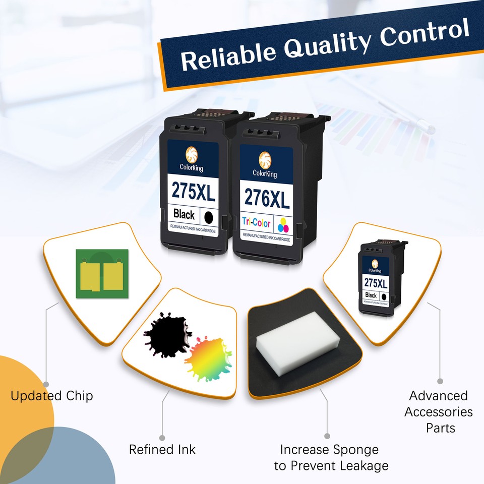 PG-275XL CL-276XL Ink Cartridge compatible with Canon PIXMA TR4700 ...