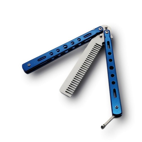 Rainbow Butterfly Comb knife Metal Folding Practice Trainer Training ...