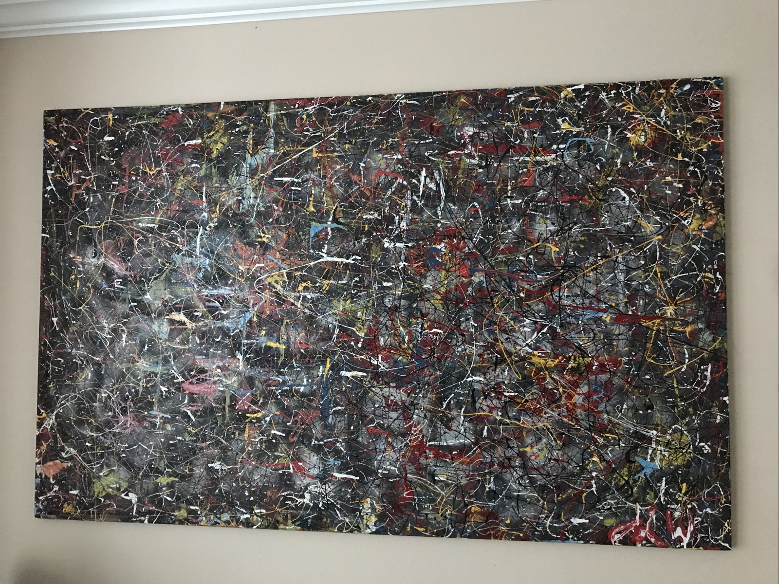 "Final Frontier" Abstract Pollock Print Large Painting Oil Original JLW ...