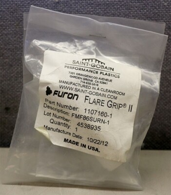 Saint-Gobain Furon 1107160-1 Flare Grip II High-Purity Fitting ...