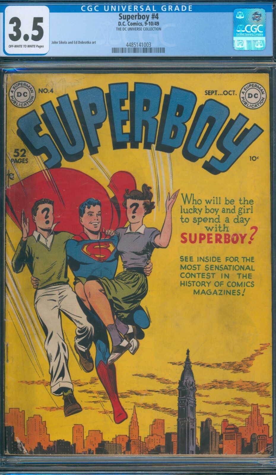 Superboy #4 ⭐ CGC 3.5 ⭐ Rare! John Sikela Golden Age DC Comic 1949 | eBay