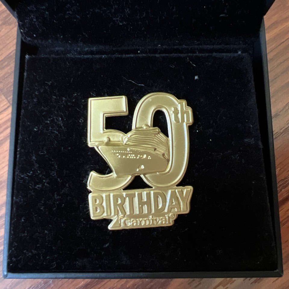 Carnival Cruise Line 50th Birthday Lapel Pin New Limited Edition | eBay