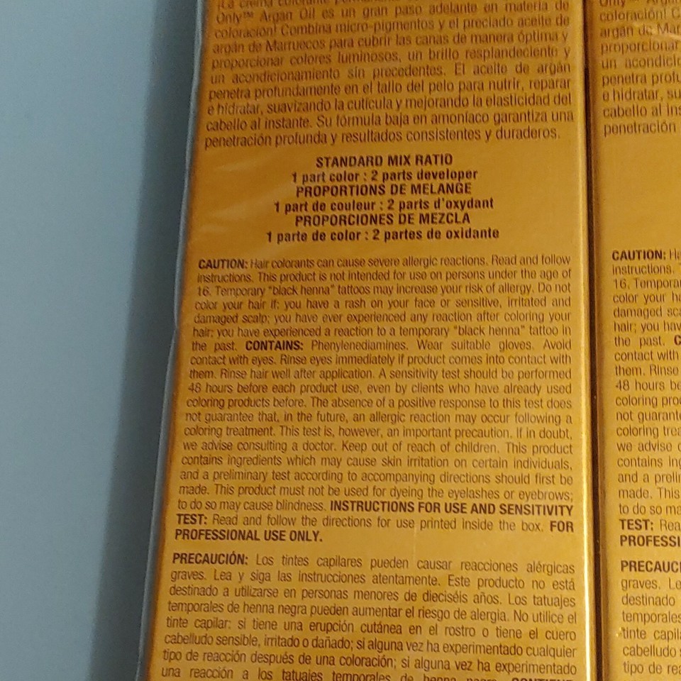 (3) ONE 'N ONLY ARGAN OIL HAIR COLOR 2RV RED VIOLET BLACK PERMANANT ...