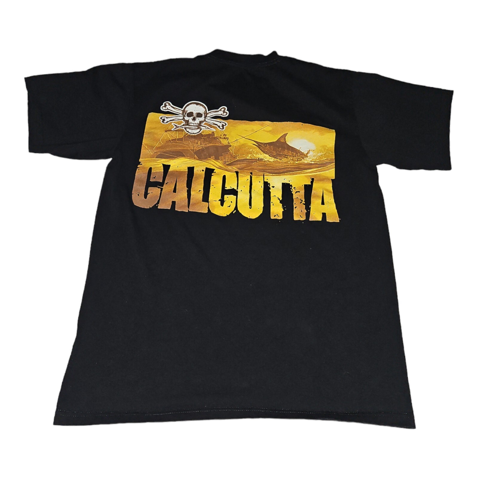 Calcutta T-Shirt Medium Men's Short Sleeve Black Graphic Print Fishing ...