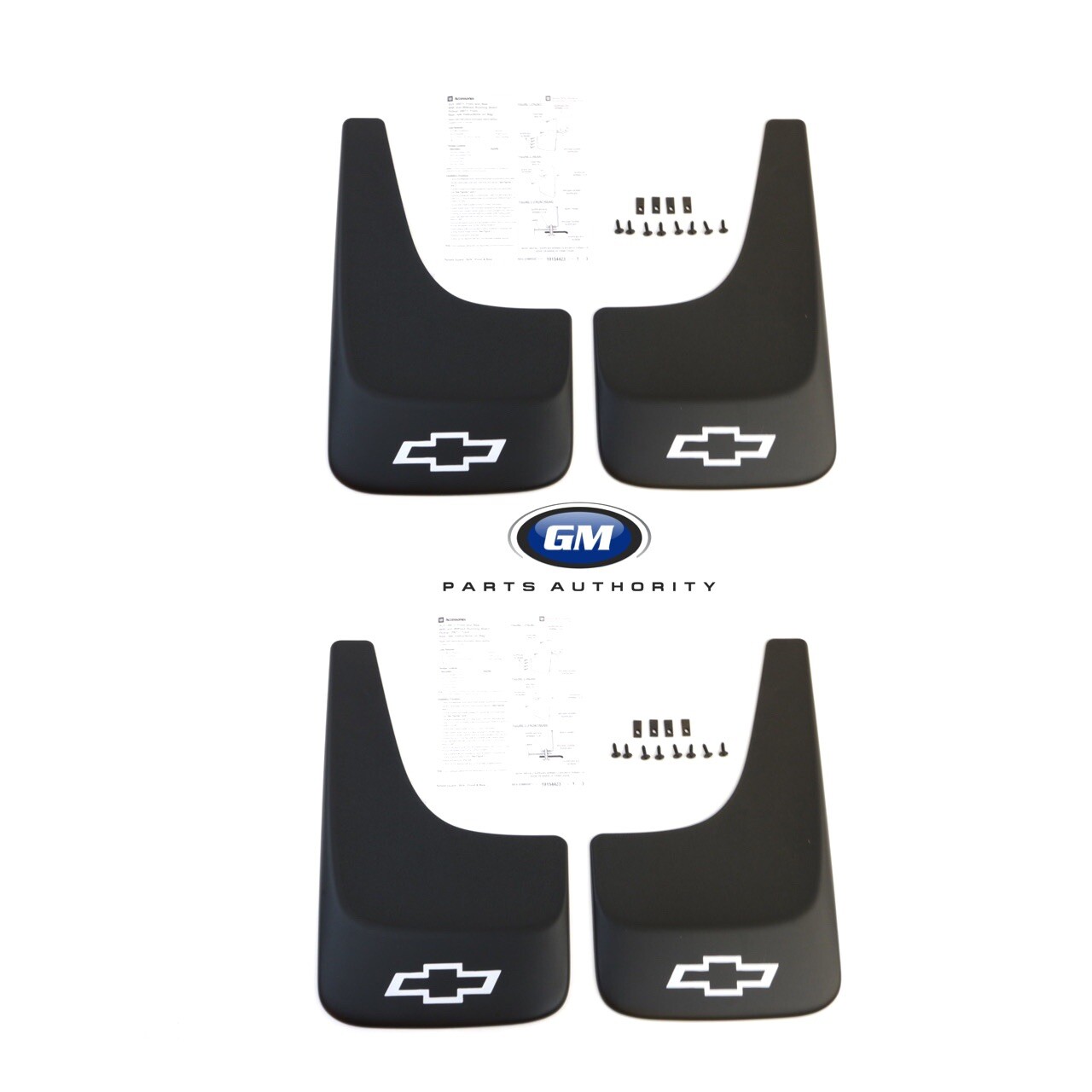 2014-2018 Chevrolet Silverado Tahoe Front & Rear Splash Guards Flat W ...