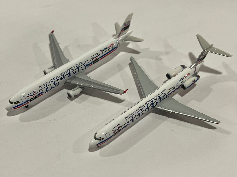 1:500 Herpa Aero Lloyd Trigema Airlines Airbus A321 Boeing MD 83 Jet ...