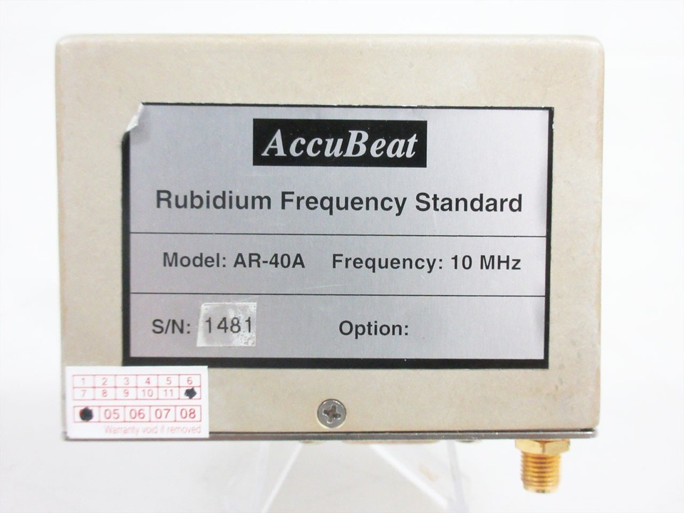 ACCUBEAT AR-40A 10 MHZ RUBIDIUM ATOMIC FREQUENCY STANDARD AR40A | eBay