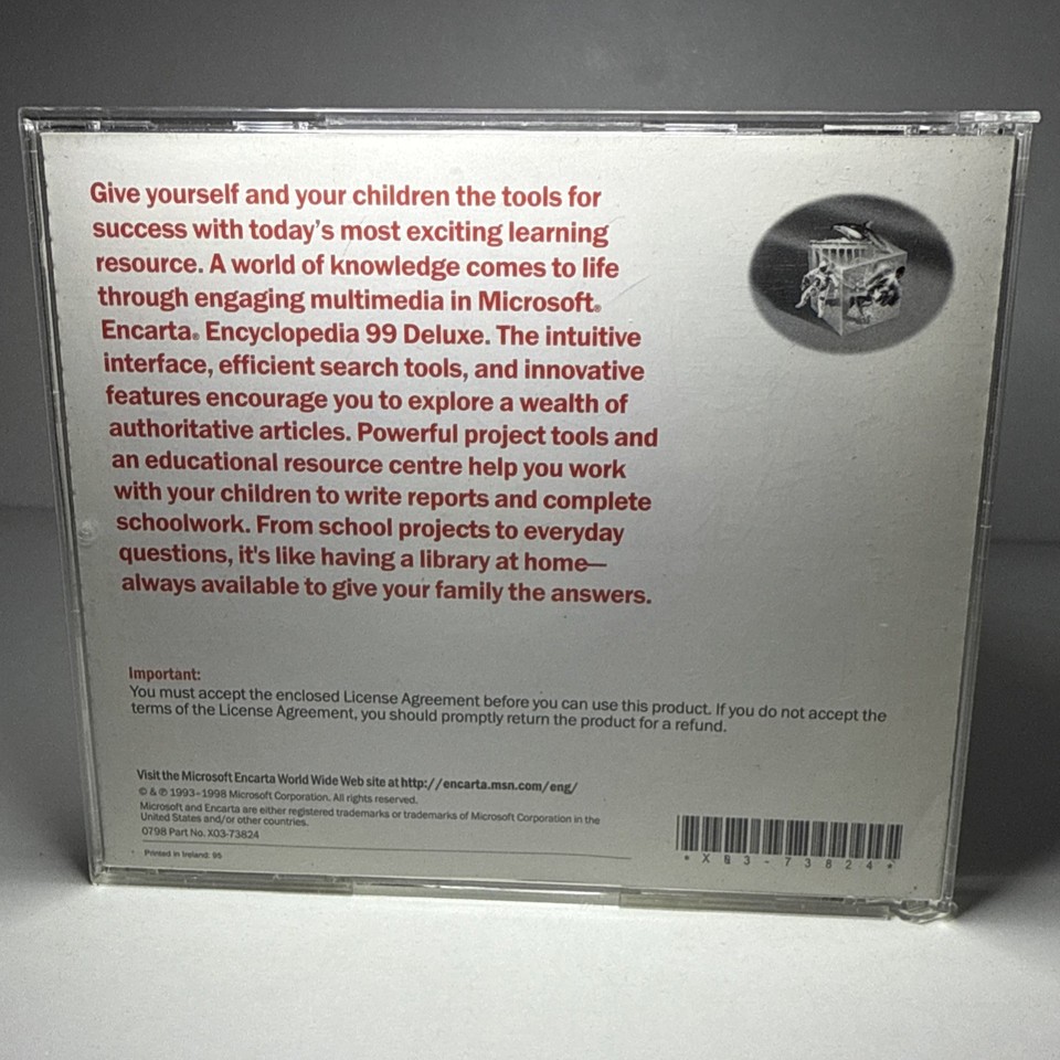 Microsoft Encarta 99 Encyclopedia Deluxe British Edition for PC | eBay ...