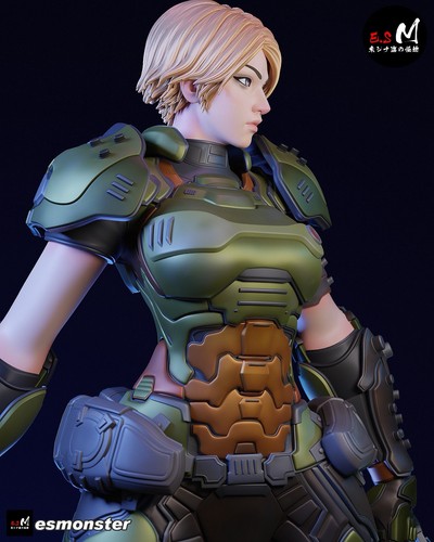 Doom Girl Demon Slayer 1:6 Scale Figure Model 3D Print UNPAINTED ...