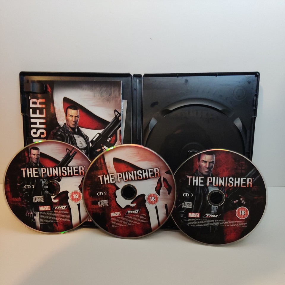The Punisher Video Games by THQ (PC CD-ROM, 2005) 3x Disc Manual ...