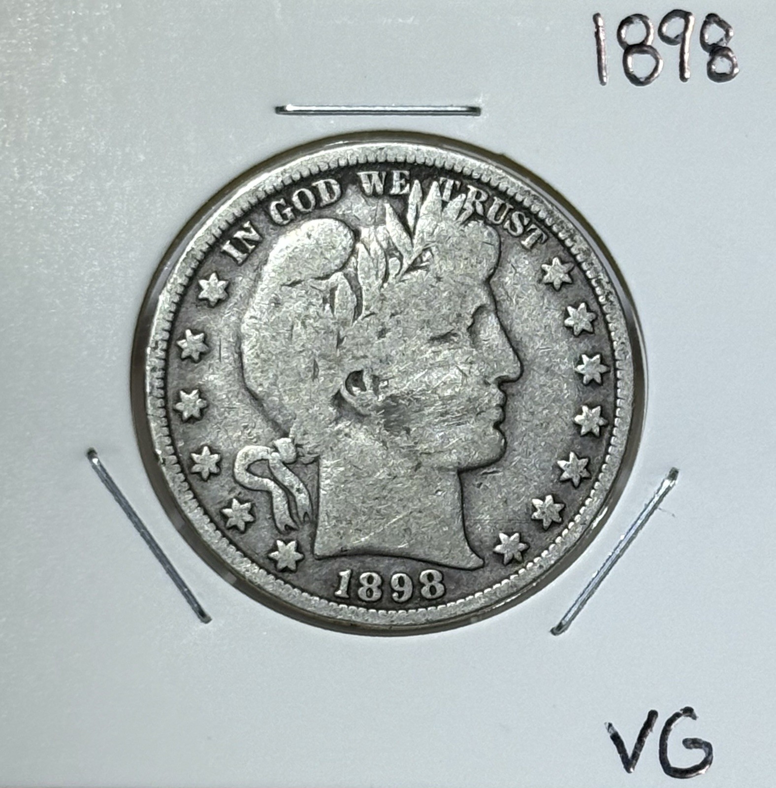 1898 Barber Half Dollar, 90% Silver, VG Very Good, Low Mintage!!🔥🔥 | eBay